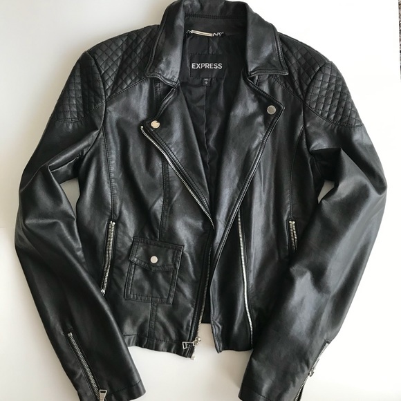 Express | Jackets & Coats | Express Black Leather Jacket | Poshmark